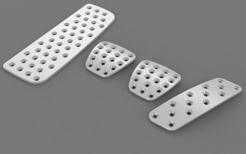 1966 - 1970 Buick Riviera 2nd Gen Billet Aluminum Racing Pedal Pad Covers
