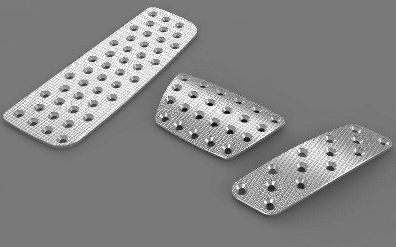 2021 - 2027 Ford F 150 14th Gen Billet Aluminum Racing Pedal Pad Covers